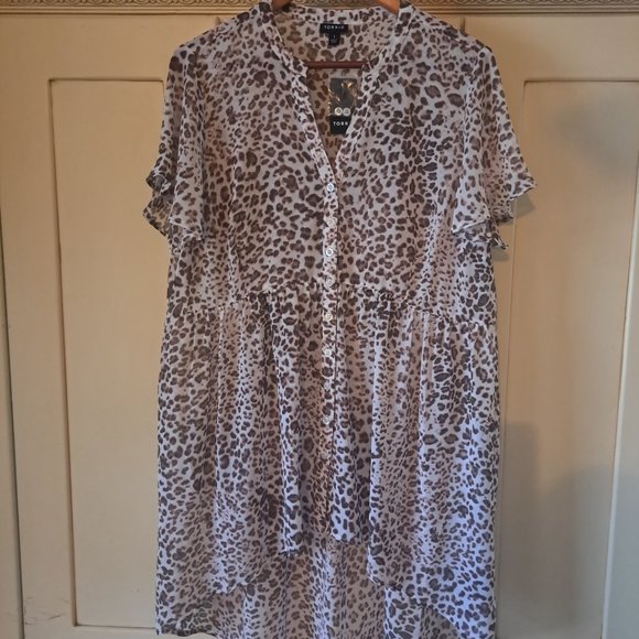 torrid | Tops | Torrid Animal Print Sheer Blouse | Poshmark